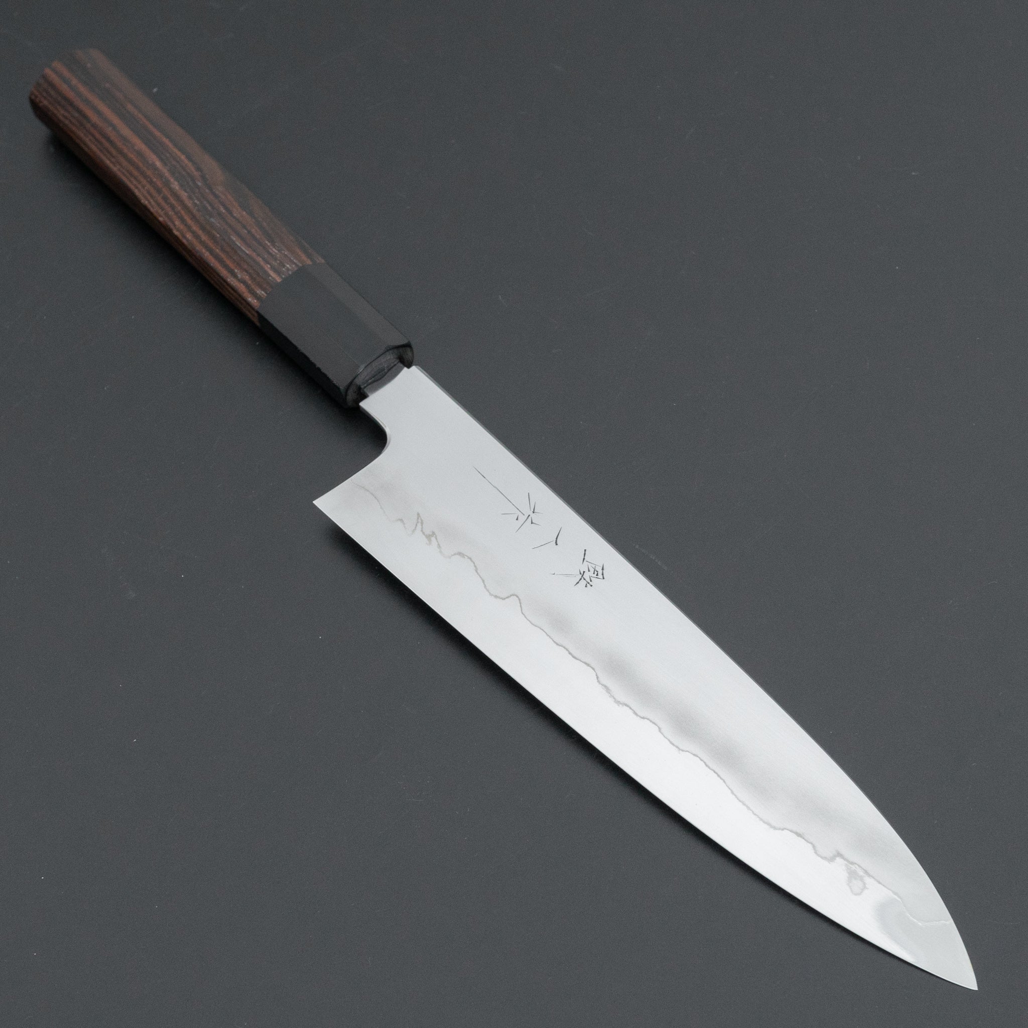 Tetsujin Silver #3 Ukiba Gyuto 210mm Taihei Makassar Ebony Handle ...