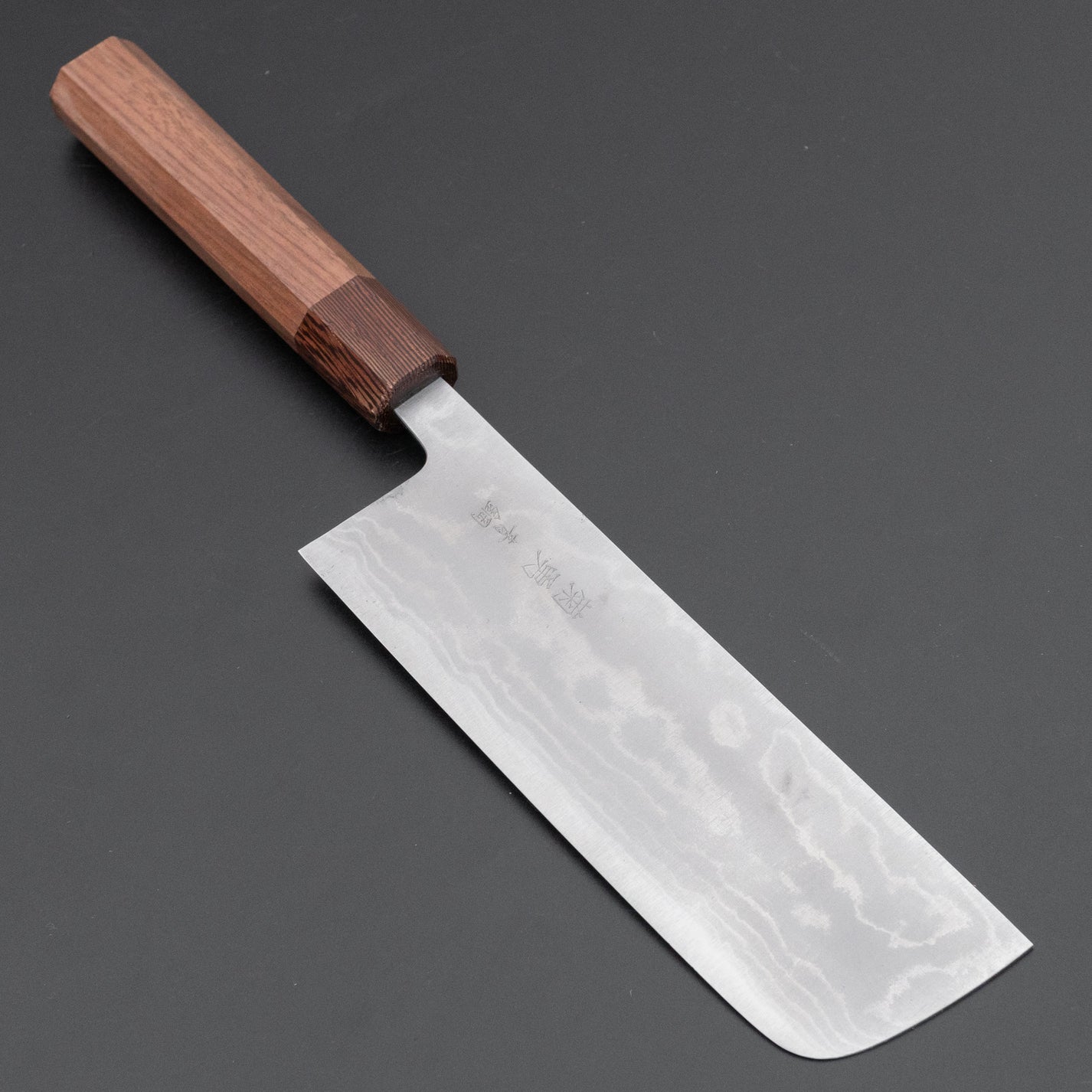 Morihei Kikuyu Blue #2 Damascus Nakiri 165mm Walnut Handle – HITOHIRA